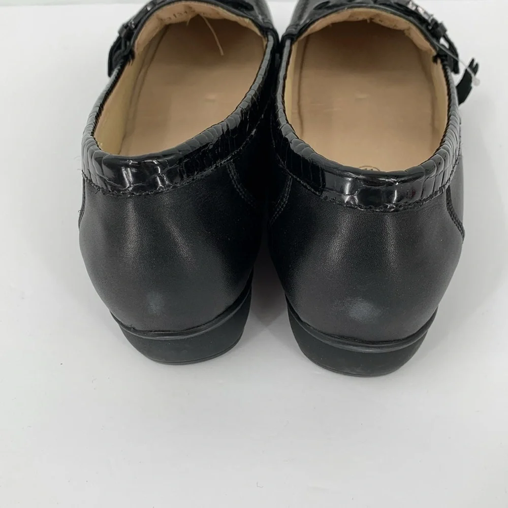 Hoopoe | Shoes | Hoopoe Claire Comfort Flats Ortholite Black Leather ...